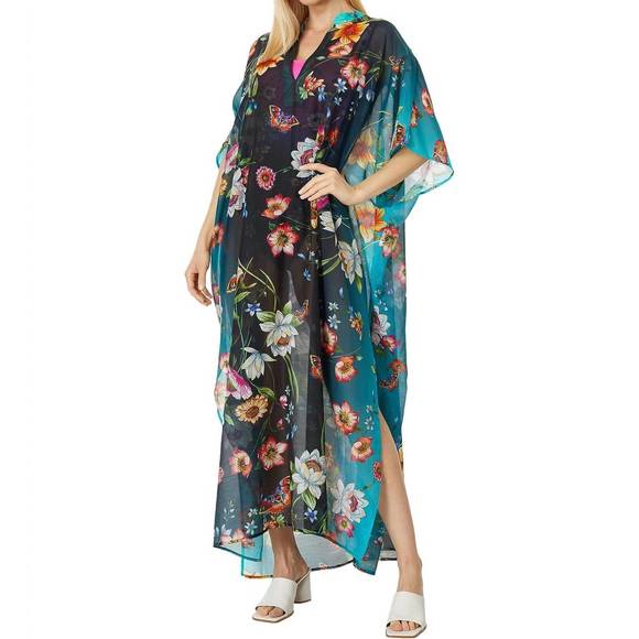 Johnny Was | Swim | New Johnny Was Ombre Garden Kaftan Dress In Multi ...